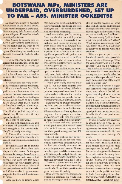 BOTSWANA’S CRISIS DEMANDS MORE THAN JUST A FINANCIAL PROBE – KHAMA - PressReader