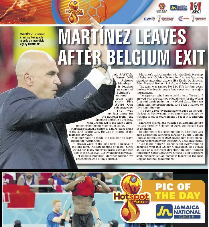 MARTÍNEZ LEAVES AFTER BELGIUM EXIT - PressReader