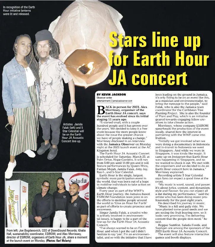 Stars line up for Earth Hour JA concert - PressReader