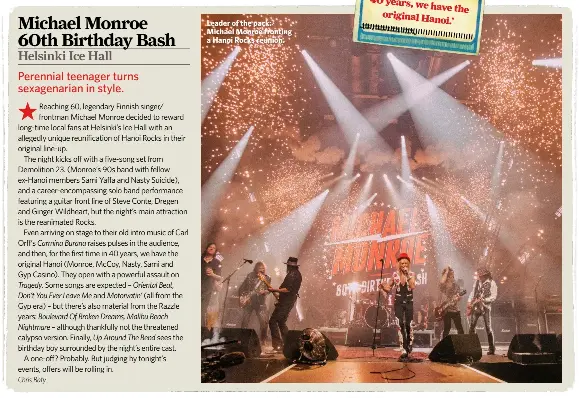 Michael Monroe 60th Birthday Bash - PressReader