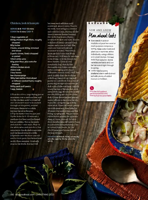 Chicken, leek & ham pie - PressReader