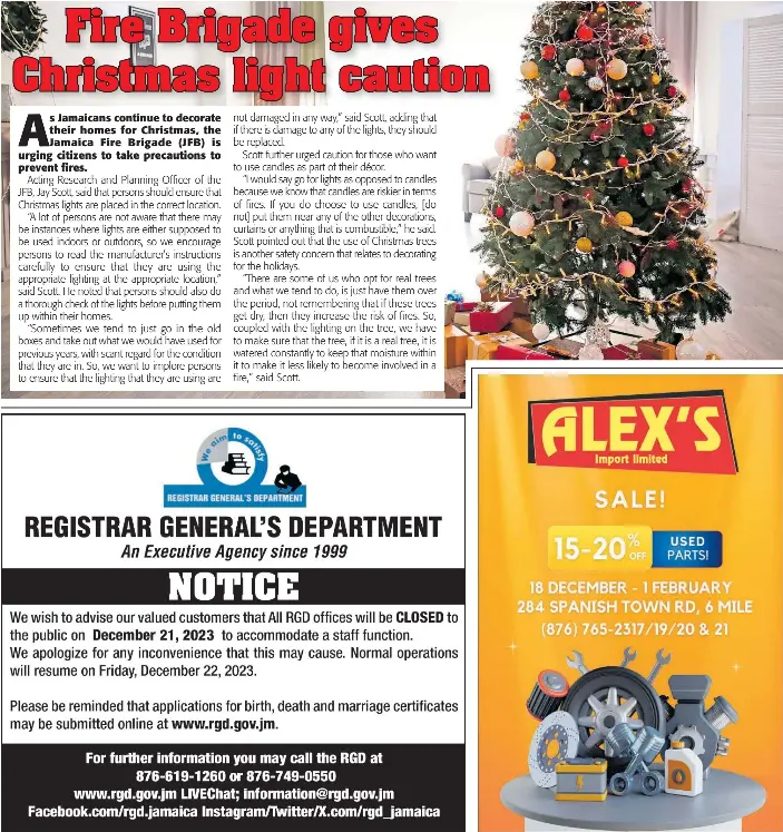 Fire Brigade gives Christmas light caution - PressReader