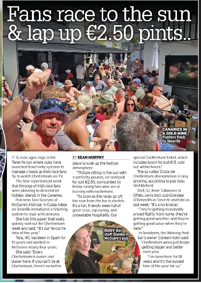 Fans race to the sun & lap up €2.50 pints.. - PressReader