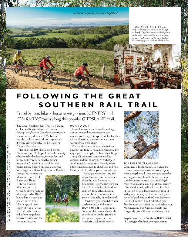 FOLLOWING THE GREAT SOUTHERN RAIL TRAIL - PressReader