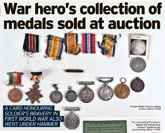 War hero’s collection of medals sold at auction - PressReader