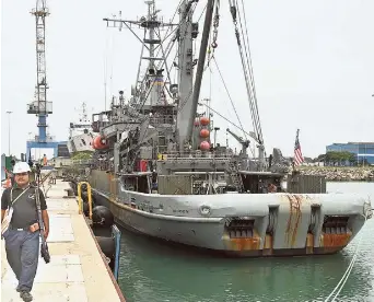 US Navy’s Salvor docks in L&T’s Chennai shipyard for repairs - PressReader