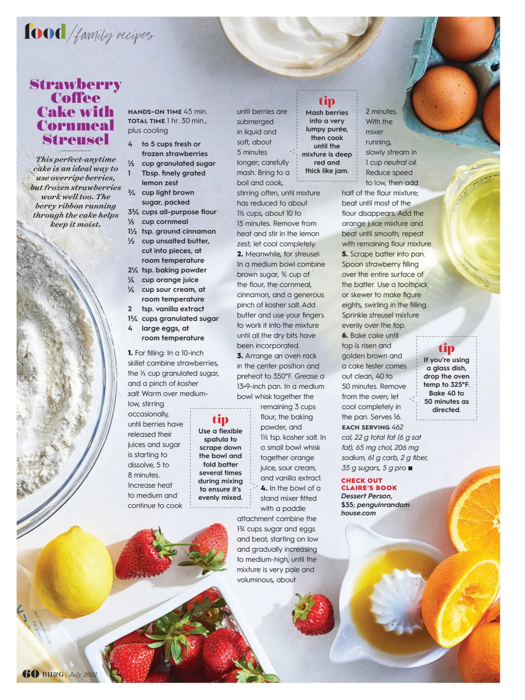 Strawberry Coffee Cake with Cornmeal Streusel - PressReader