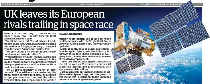 UK leaves its European rivals trailing in space race - PressReader