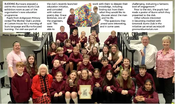Pupils enjoy day out at Burns club - PressReader