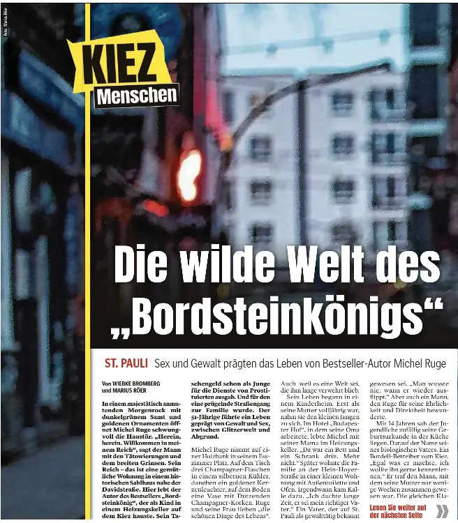 Kiez-Menschen: Michel Ruge über seine Kindheit auf St. Pauli - PressReader