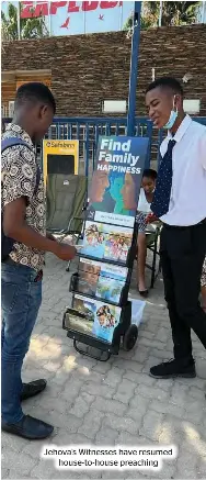 Jehovah’s Witnesses resume house-to-house preaching - PressReader