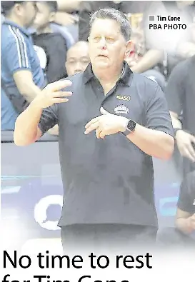 No time to rest for Tim Cone | The Manila Times | PressReade­r