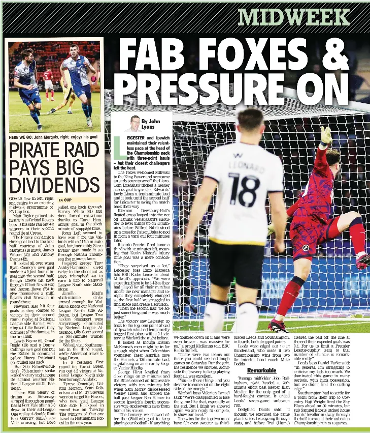 FAB FOXES & PRESSURE ON BLUES PILE THE CHASING PACK - PressReader