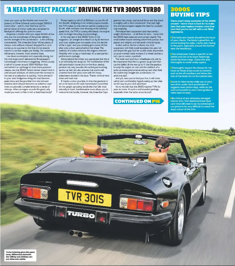 ‘a near perfect package’ driving tHe tvr 3000S turbo - PressReader
