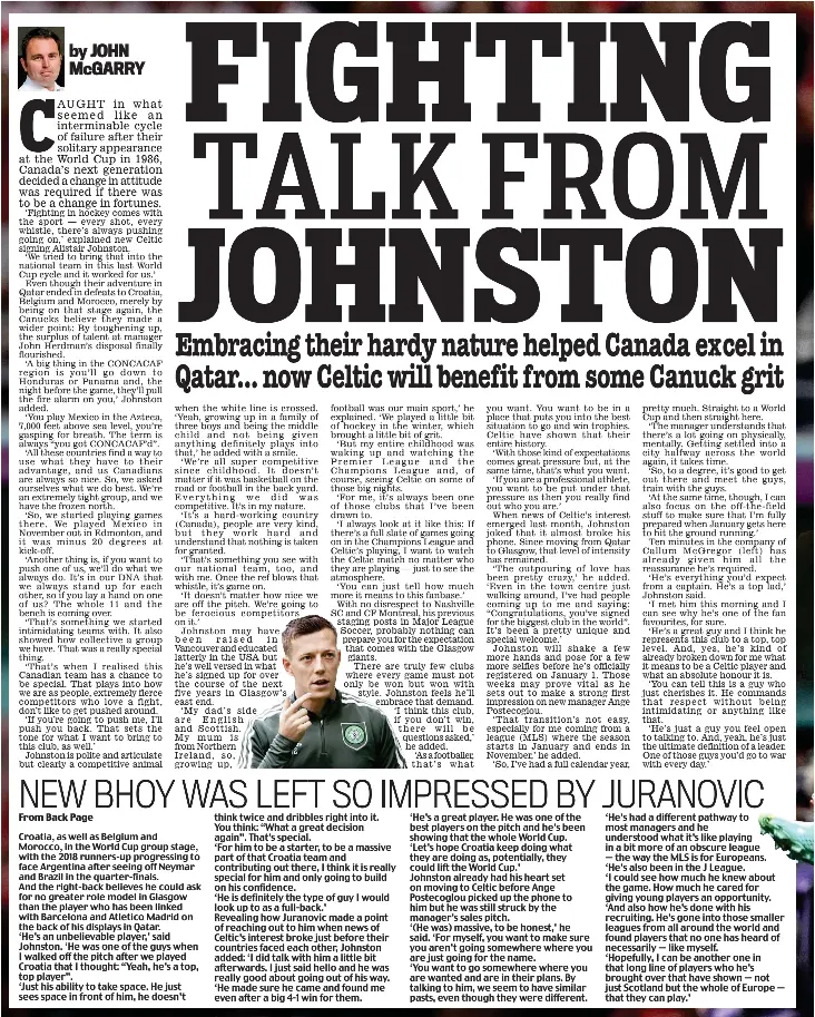 FIGHTING TALK FROM JOHNSTON - PressReader