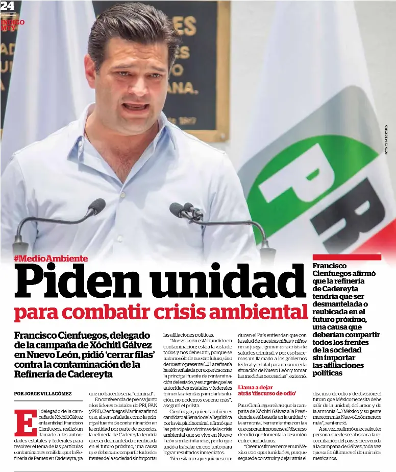 Piden unidad para combatir crisis ambiental - PressReader