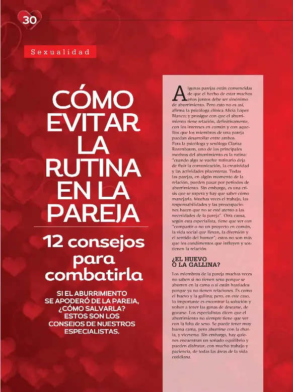 CÓMO EVITAR LA RUTINA EN LA PAREJA - PressReader