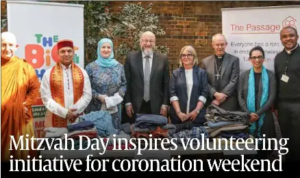 Mitzvah Day inspires volunteeri­ng initiative for coronation weekend ...