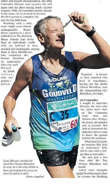 Louis Massyn set to make Comrades history with 50th appearance ...