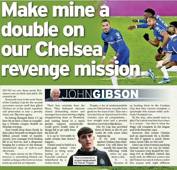 Make mine a double on our Chelsea revenge mission - PressReader