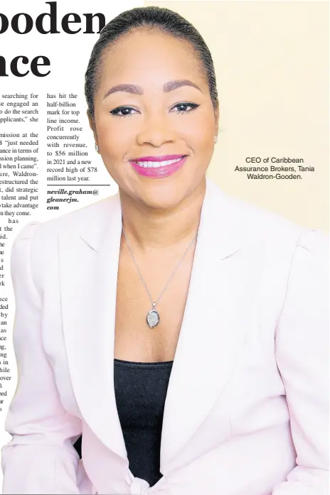 Waldron-Gooden exiting finance - PressReader