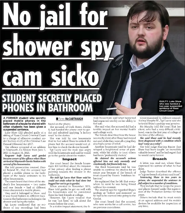 No jail for shower spy cam sicko - PressReader