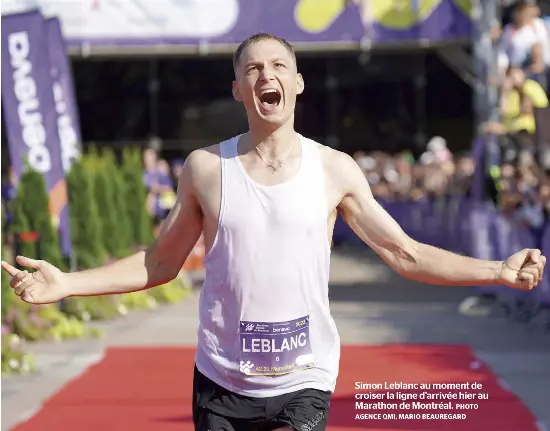 L’enseignant de 32 ans en était seulement à sa seconde épreuve de 42 kilomètres Un Beauceron ...