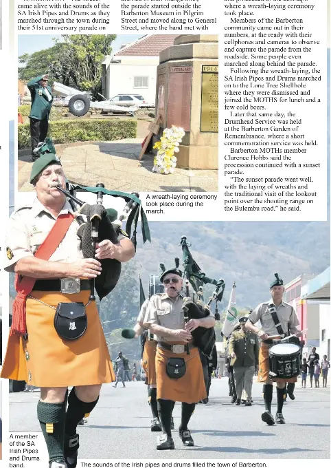 Barberton streets filled with sounds of Irish pipes and drums - PressReader