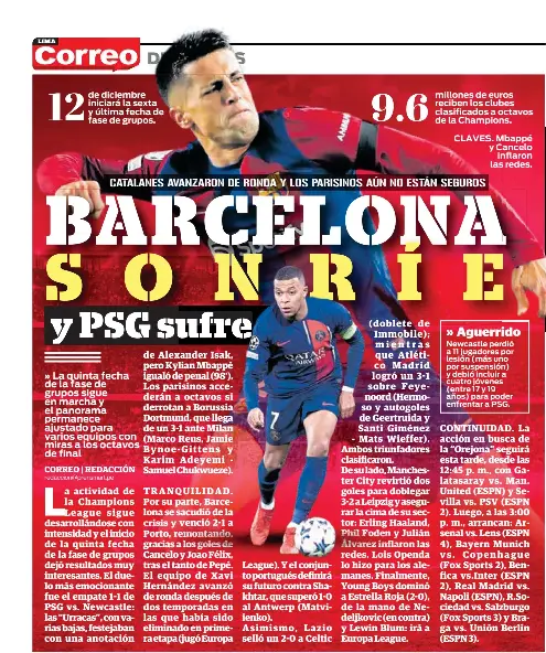 BARCELONA SONRÍE y PSG sufre - PressReader