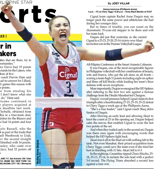 Daquis turns back clock for Cignal - PressReader