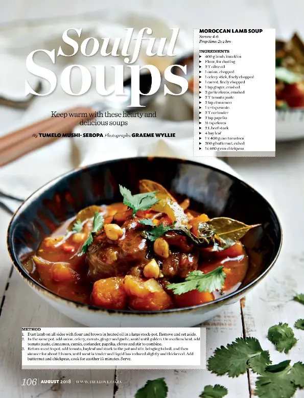 Food – Soulful soups - PressReader