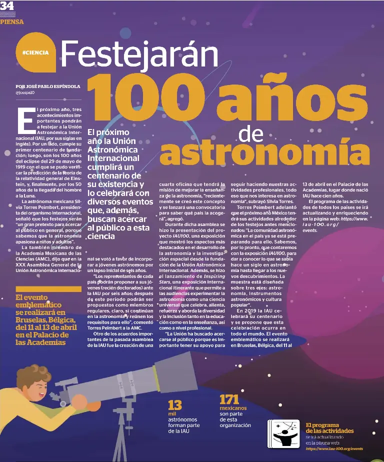 Festejarán 100 años de astronomía - PressReader