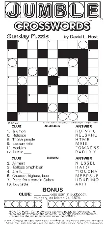JUMBLE CROSSWORD - PressReader
