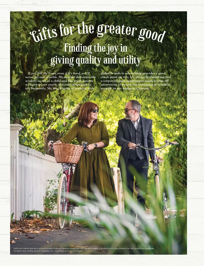 Finding the joy in giving quality and utility - PressReader