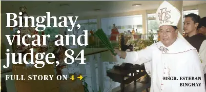 Binghay, vicar and judge, 84 - PressReader