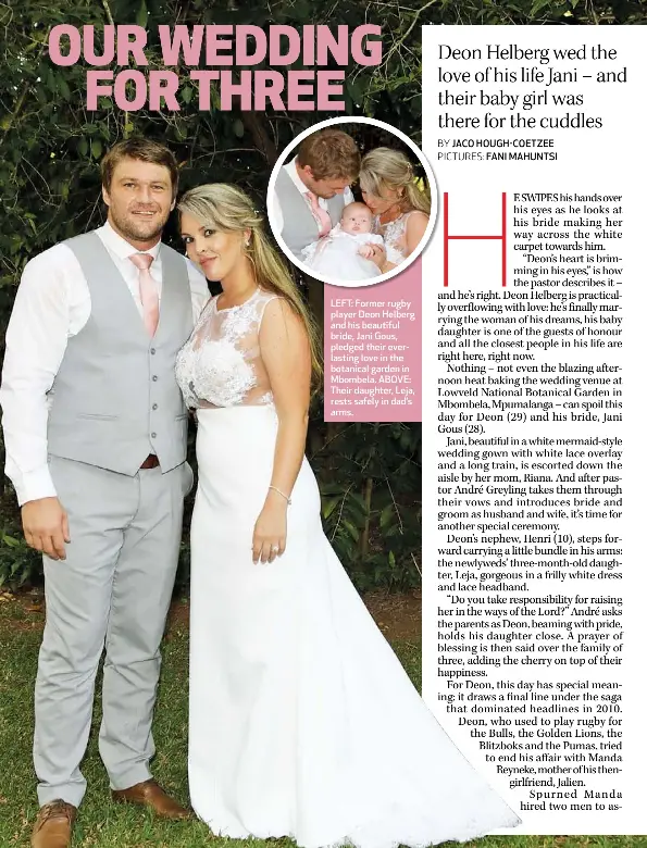 Wedding joy for Deon Helberg - PressReader
