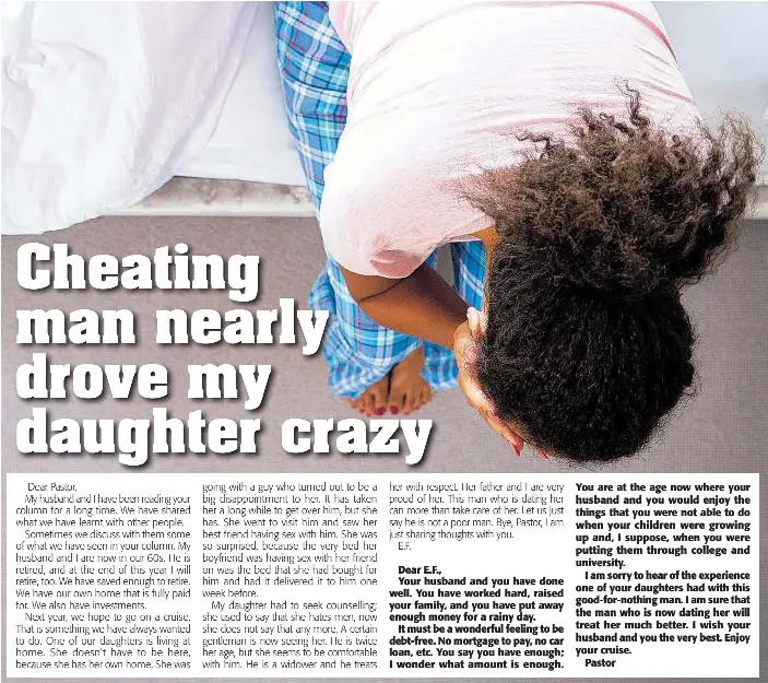 Cheating man nearly drove my daughter crazy - PressReader
