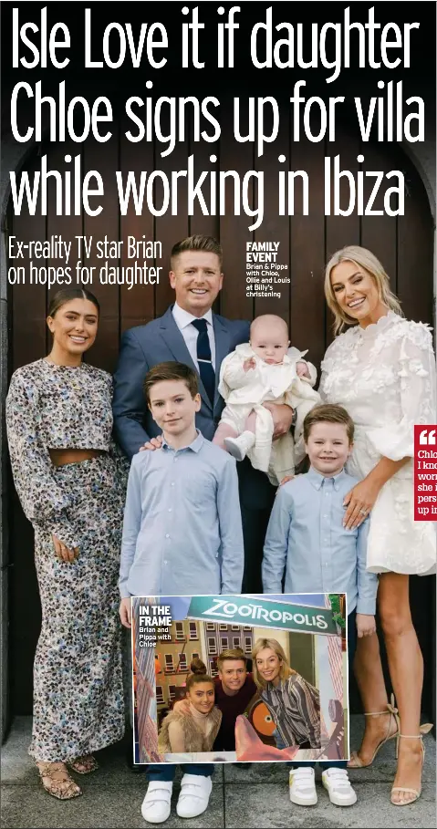 Isle Love it if daughter Chloe signs up for villa while working in Ibiza - PressReader