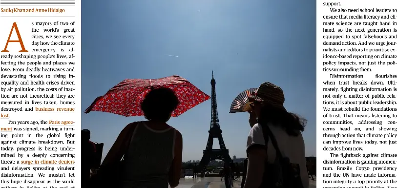 In London and Paris, we’ve experience­d vicious backlash to climate action. But we’re not ...