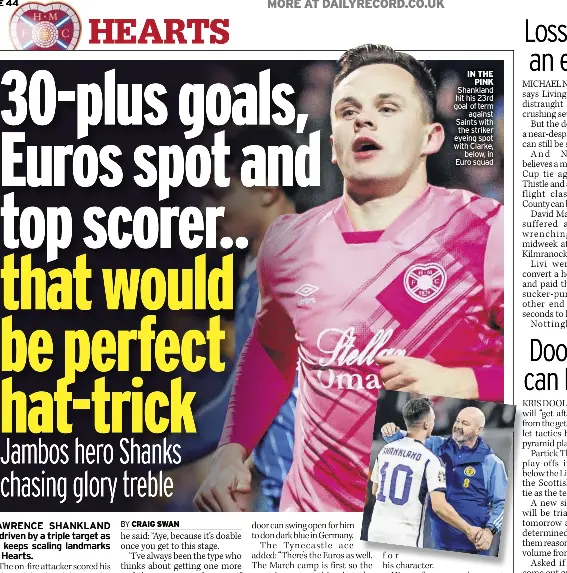 30-plus goals, Euros spot and top scorer.. that would be perfect hat-trick - PressReader