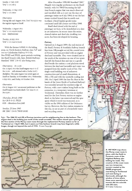 Great North of Scotland Railway engine sheds Smaller facilities west of ...