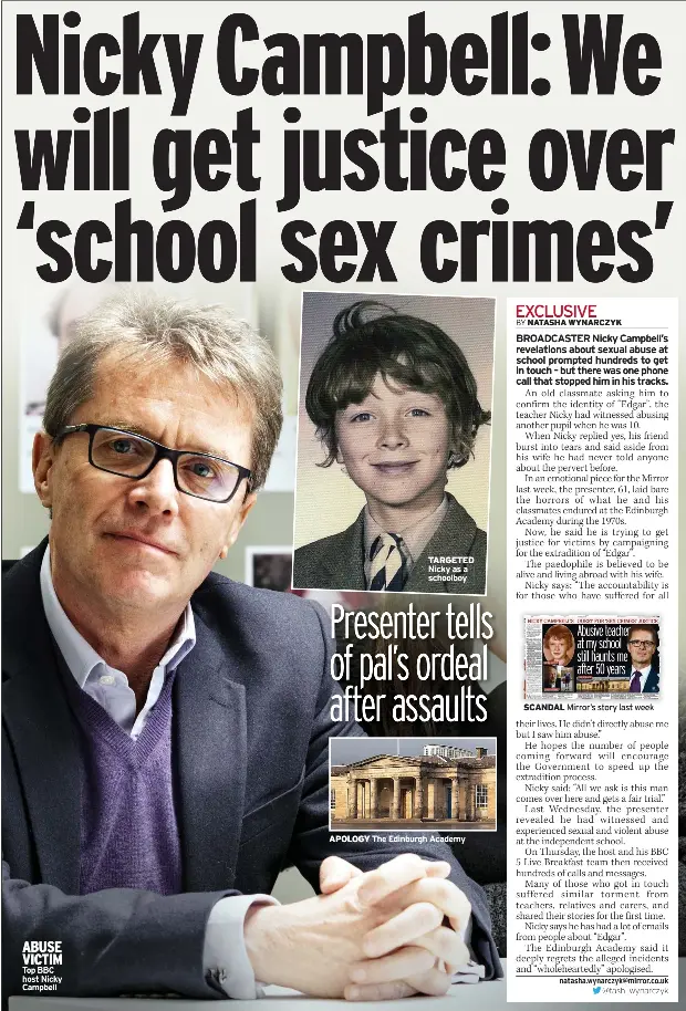 Nicky Campbell: We will get justice over ‘school sex crimes’ - PressReader