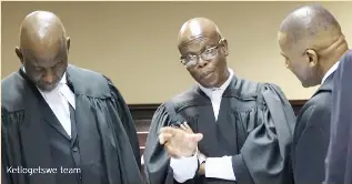 JUDGE KETLOGETSW­E, CJ RANNOWANE CEASEFIRE BUT... Who should pay costs ...