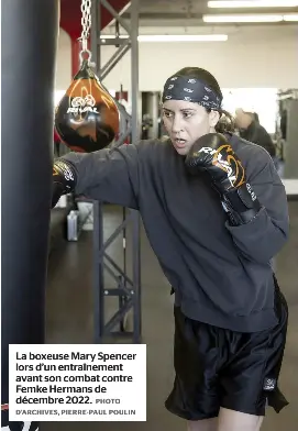 Mary Spencer fait le poids - PressReader