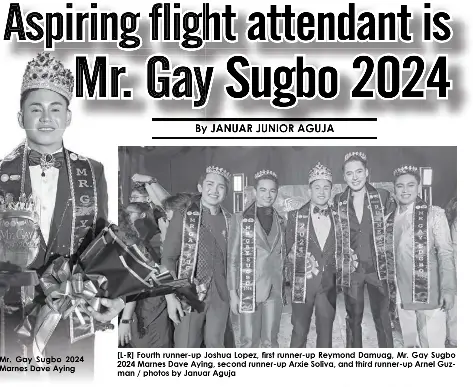 Aspiring flight attendant is Mr. Gay Sugbo 2024 - PressReader
