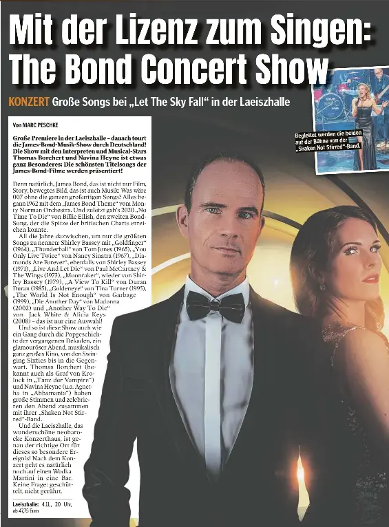 Mit der Lizenz zum Singen: The Bond Concert Show - PressReader