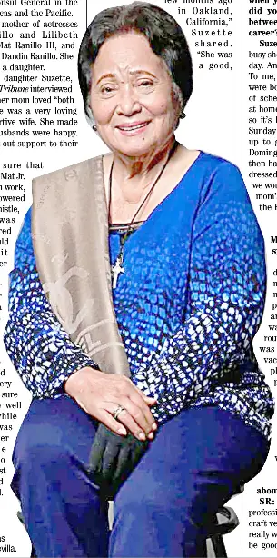 Suzette Ranillo remembers mom Gloria Sevilla - PressReader