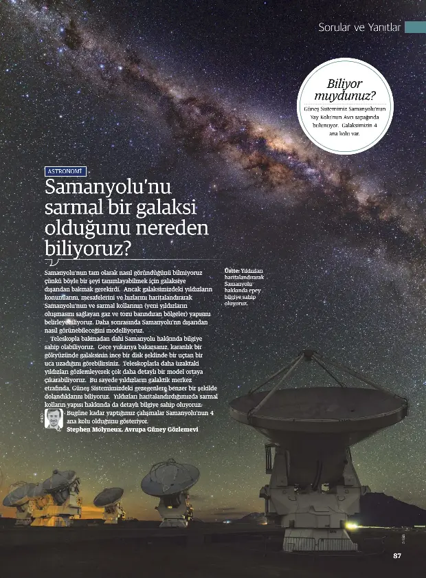 Samanyolu’nu sarmal bir galaksi olduğunu nereden biliyoruz? - PressReader