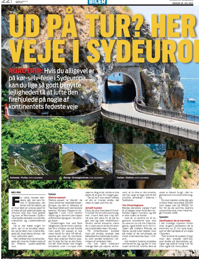 UD PÅ TUR? HER DE FEDESTE VEJE I SYDEUROPA - PressReader