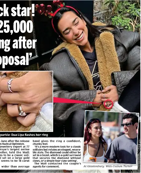 Now Dua’s a rock star! She flashes ‘£25,000 engagement ring after boyfriend’s proposal ...